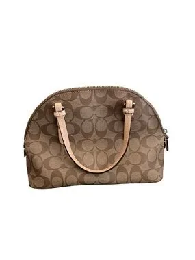 Coach | Bags | Coach Tan Brown Peyton Mini Signature Dome Purse | Poshmark
